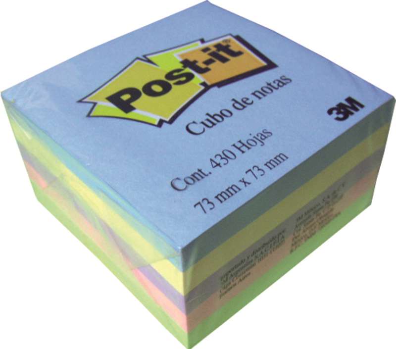 Block Post-It 3M 2018 3X3 Pastel 5 Col – Maplusa