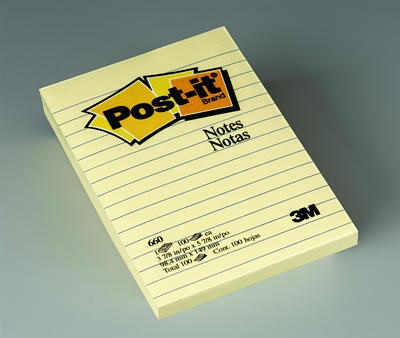 Block Post-It 3M 660 Rayado Amarillo Con100 – Maplusa