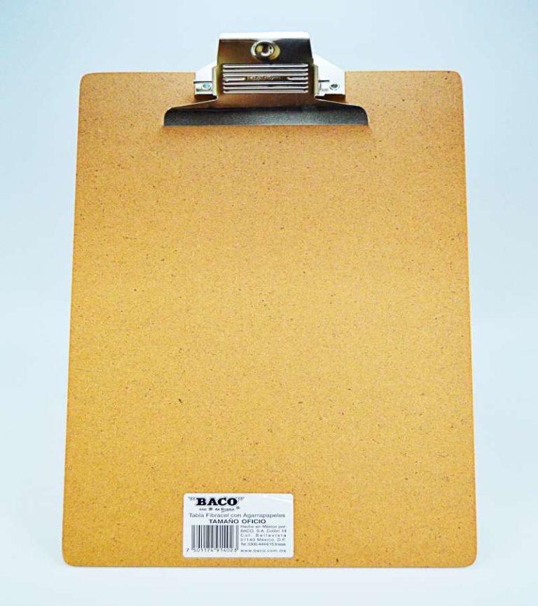 Tabla Baco Madera Oficio Con Clip – Maplusa