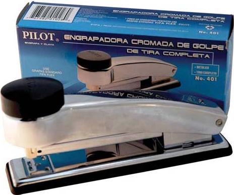 Engrapadora Pilot 401 Tipo Completa Cromo – Maplusa