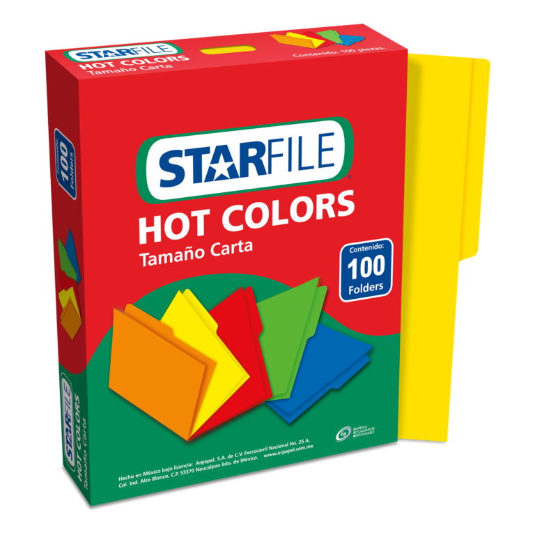 Folder Hot Colors Carta Amarillo Con 100 – Maplusa