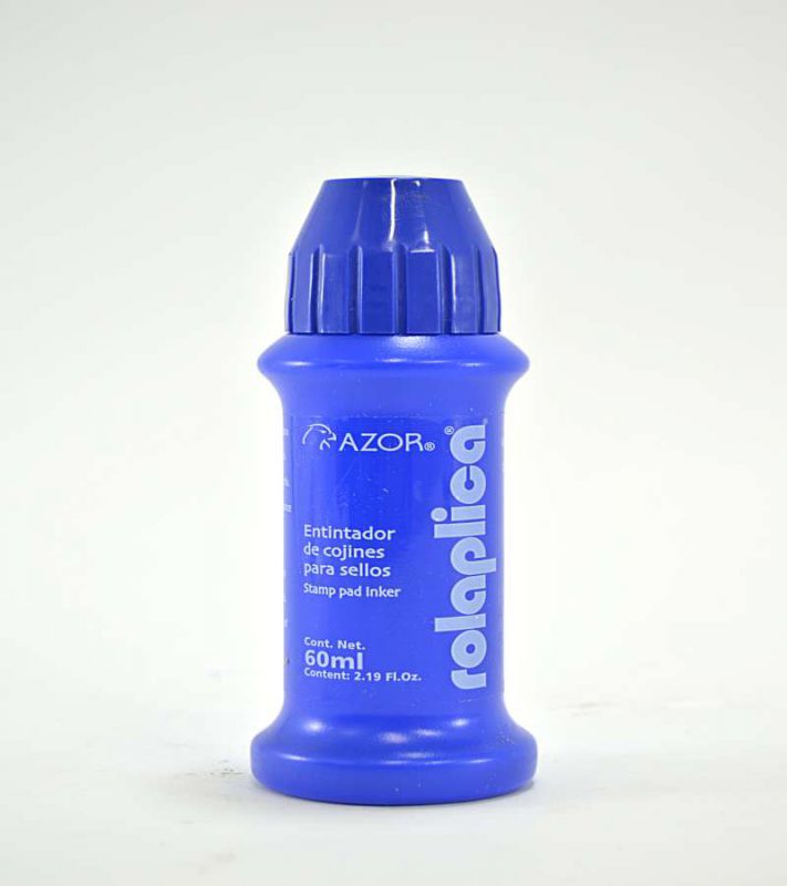 Tinta Rolaplica Azul 60 Ml. P/Sello Azor – Maplusa