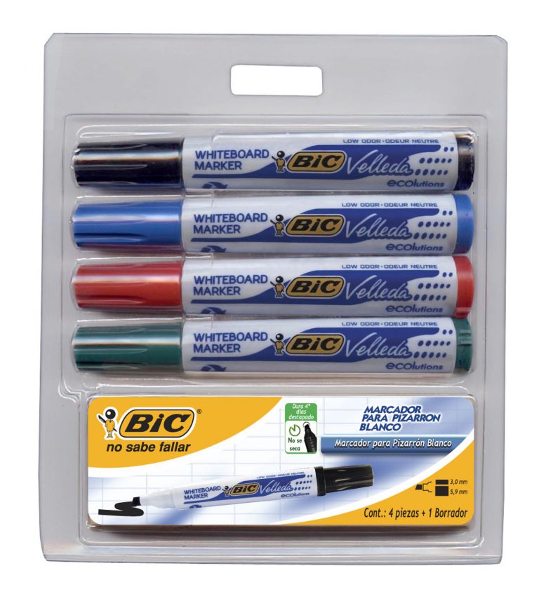 Marcador Bic P/Pizarron + Borrador C/4 – Maplusa