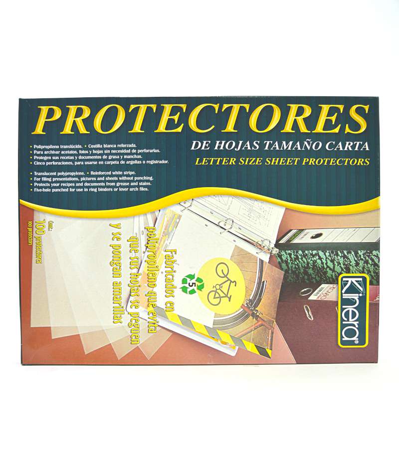 Protector De Hojas Kinera Carta Con 100 – Maplusa