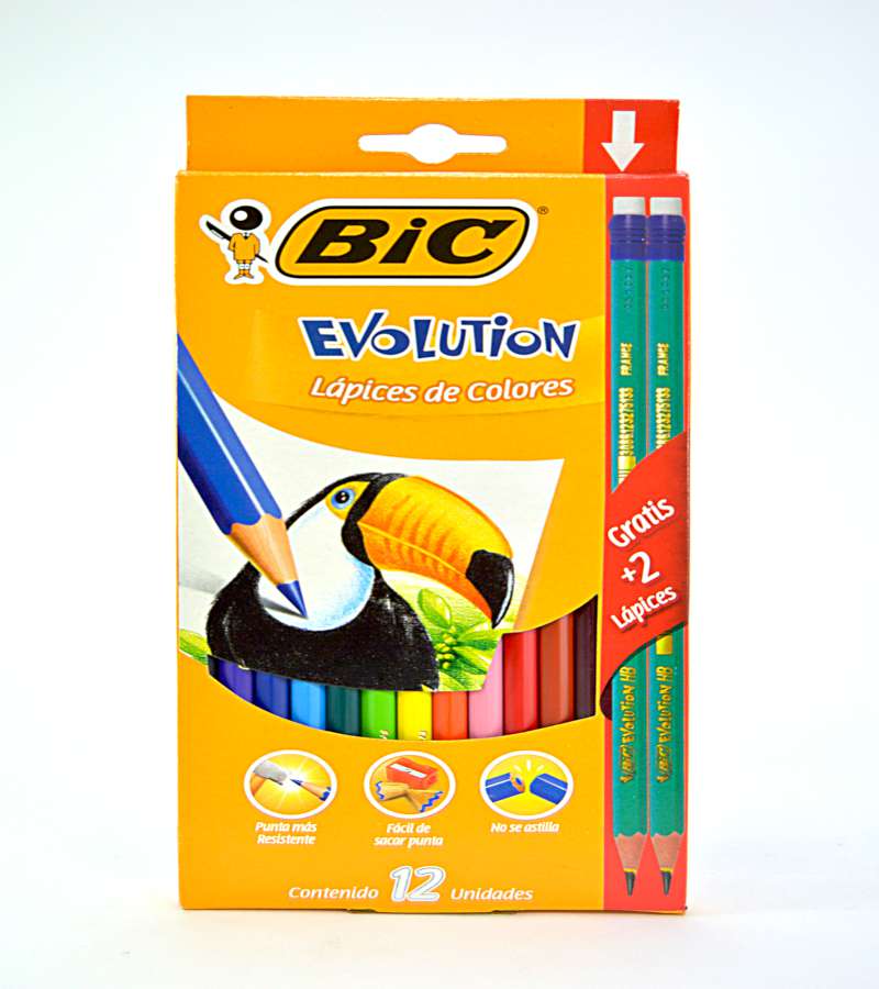 Colores Bic Evolution Con 12+2 Evolution Graphite – Maplusa